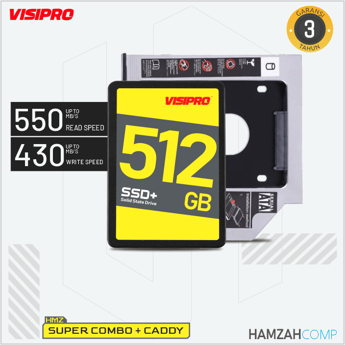 Jual Visipro SSD 512GB SATA III 6Gb/s 2.5" Bisa untuk Laptop dan PC ...