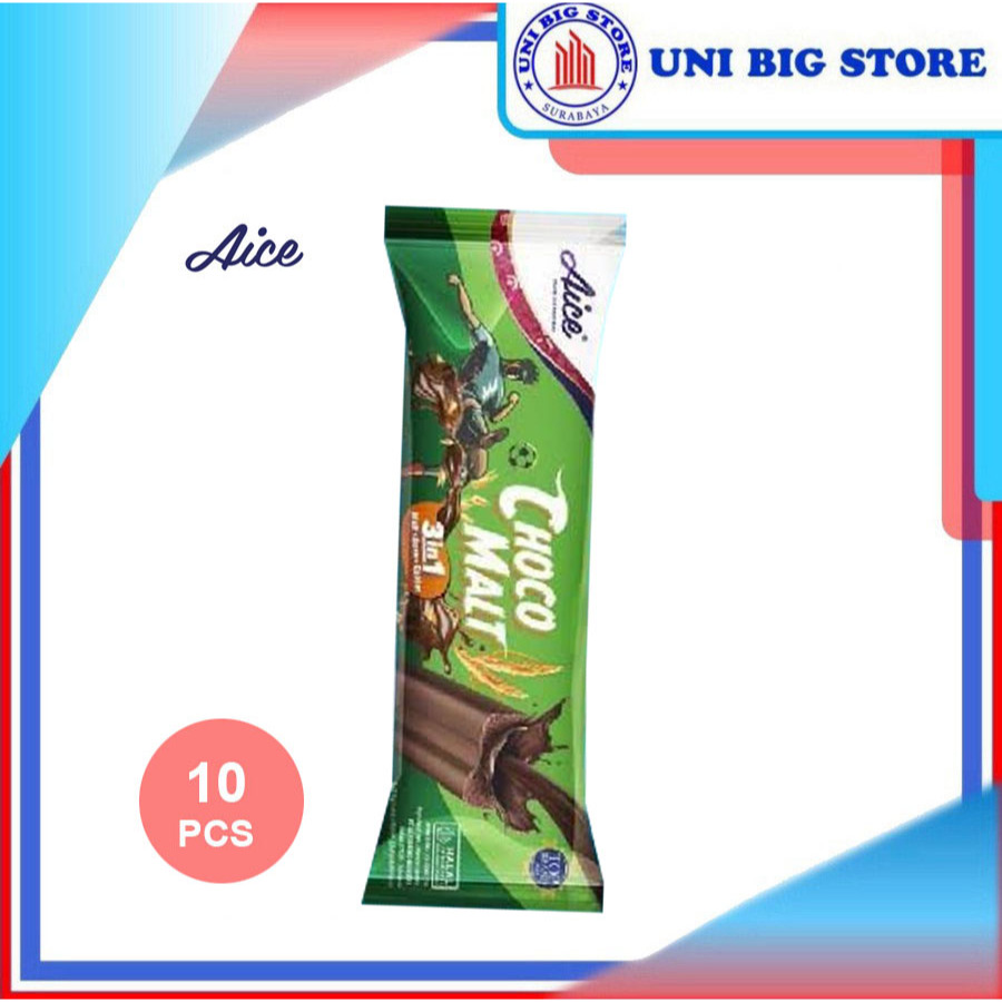 Jual AICE Ice Cream Chocomalt 3 in 1 Stick 49 ml x 10 pcs Es Krim ...