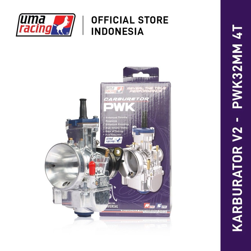 Jual Karbulator UMA RACING V2 V3 CARBURETOR PWK-V2 32MM/4T [ 02CA0040 ...