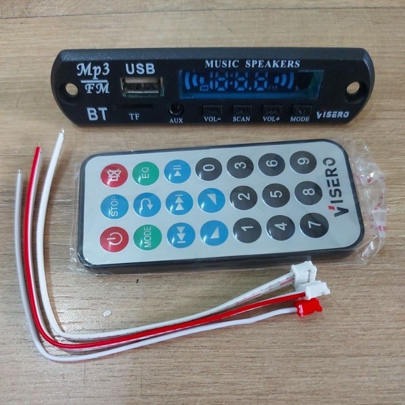 Jual Kit Modul MP3 Bluetooth + FM Radio Plus Remote Max Atau Visero ...
