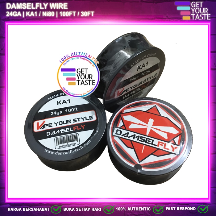 Jual Damselfly Wire KA1 Ni80 24GA 26GA 28GA Coil Vape Authentic ...