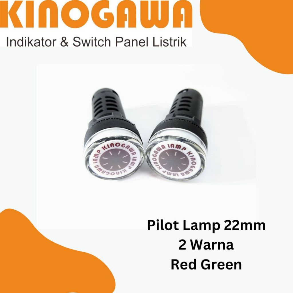 Jual Pilot Lamp 2 warna Red Green 22mm - Lampu Indikator Merah Hijau ...
