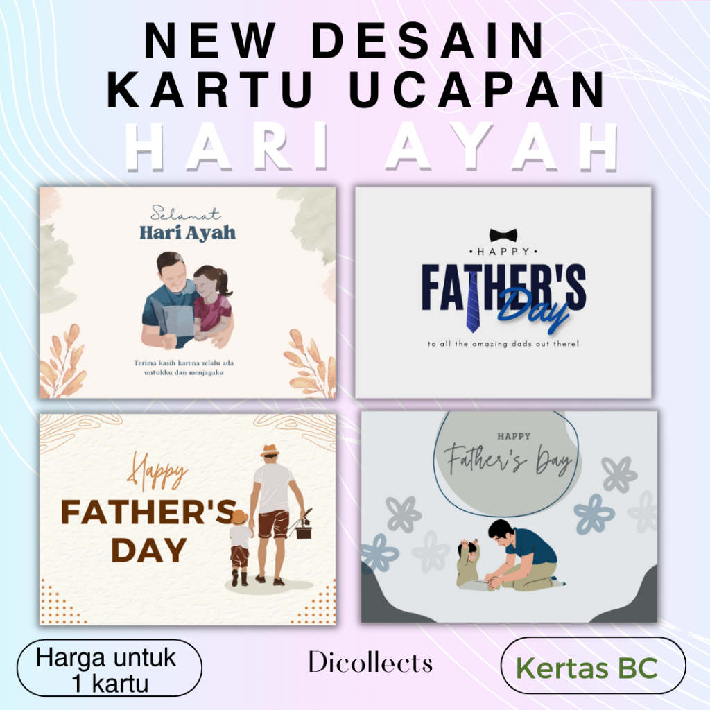 Jual (NEW DESAIN) KARTU UCAPAN HAPPY FATHER DAY/ SELAMAT HARI AYAH ...