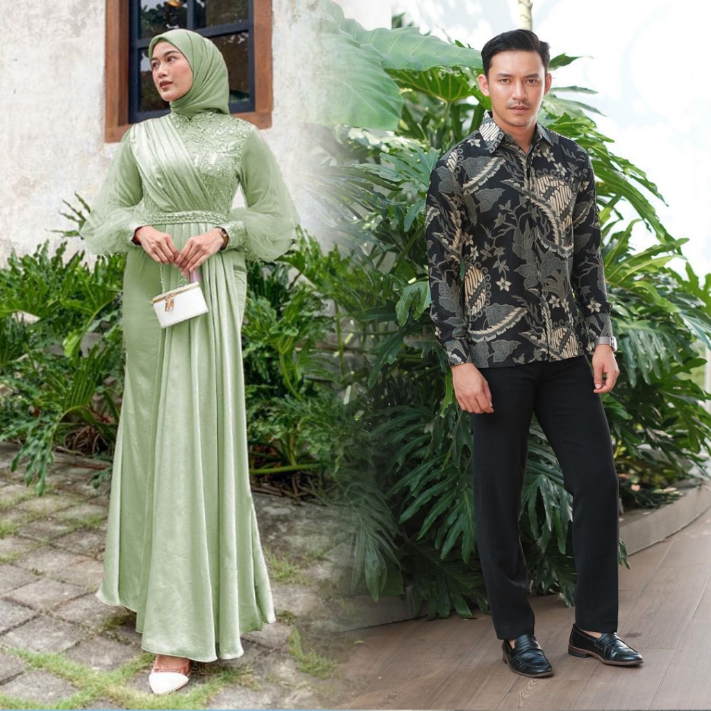 Jual BATIK COUPLE TERMURAH - Gamis Couple Lebaran Adeeva Dress ...