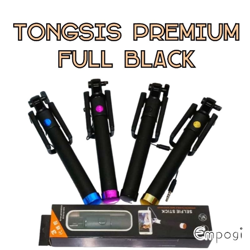 Jual PREMIUM TONGSIS / Tongsis Full Black Hitam / Selfie Stick + Pack ...