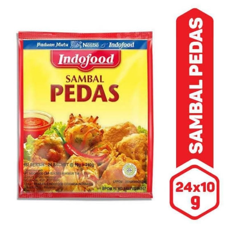Jual Indofood Sambal Pedas 24 sachet x 10gr | Shopee Indonesia