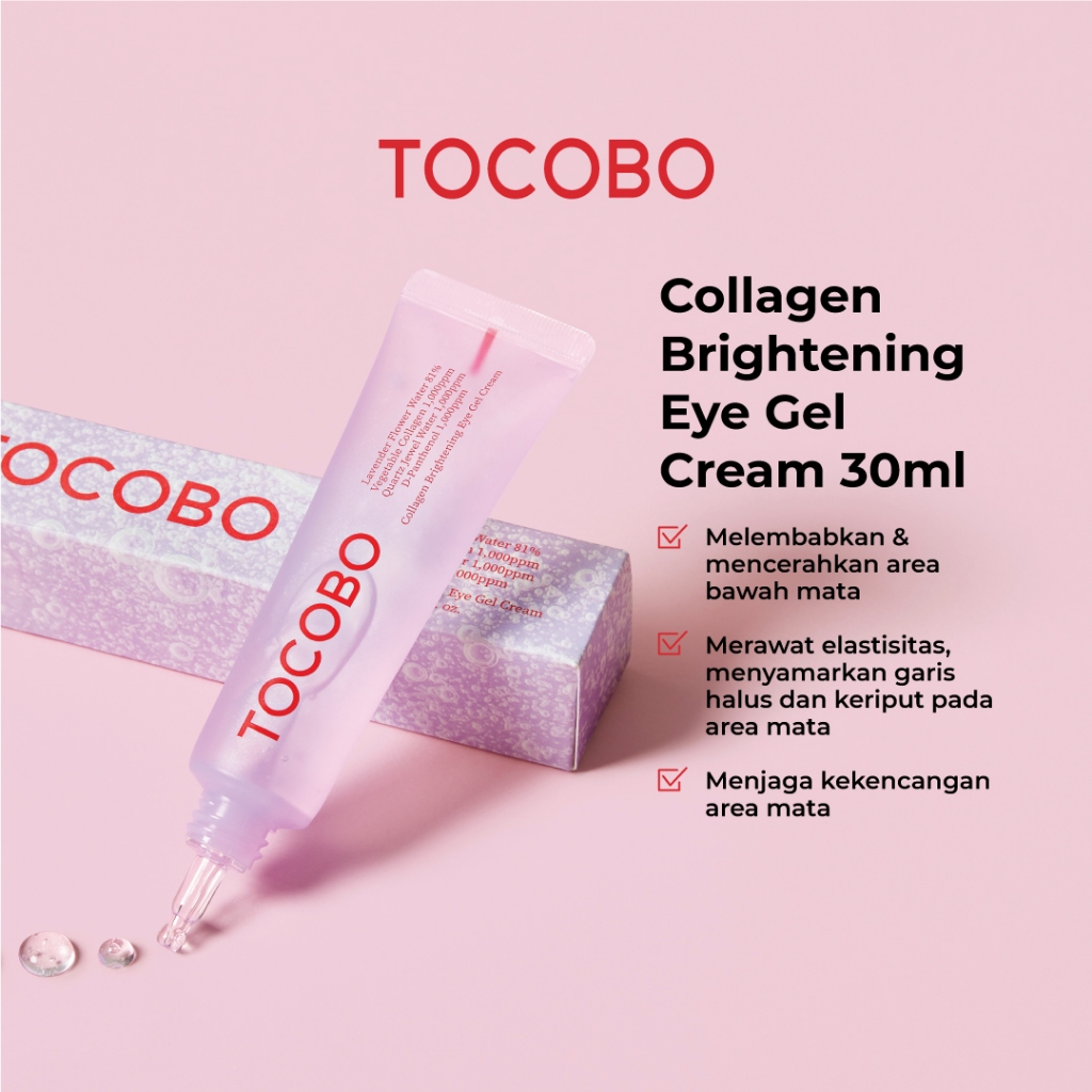 Jual TOCOBO Collagen Brightening Eye Gel Cream 30ml | Shopee Indonesia