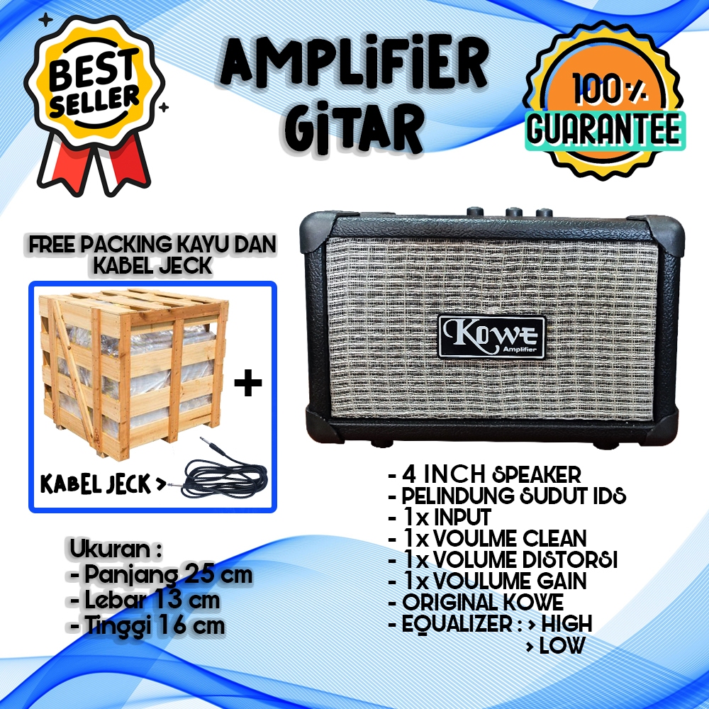 Jual Ampli Gitar Mini 4 Inch Original Merk Kowe | Shopee Indonesia