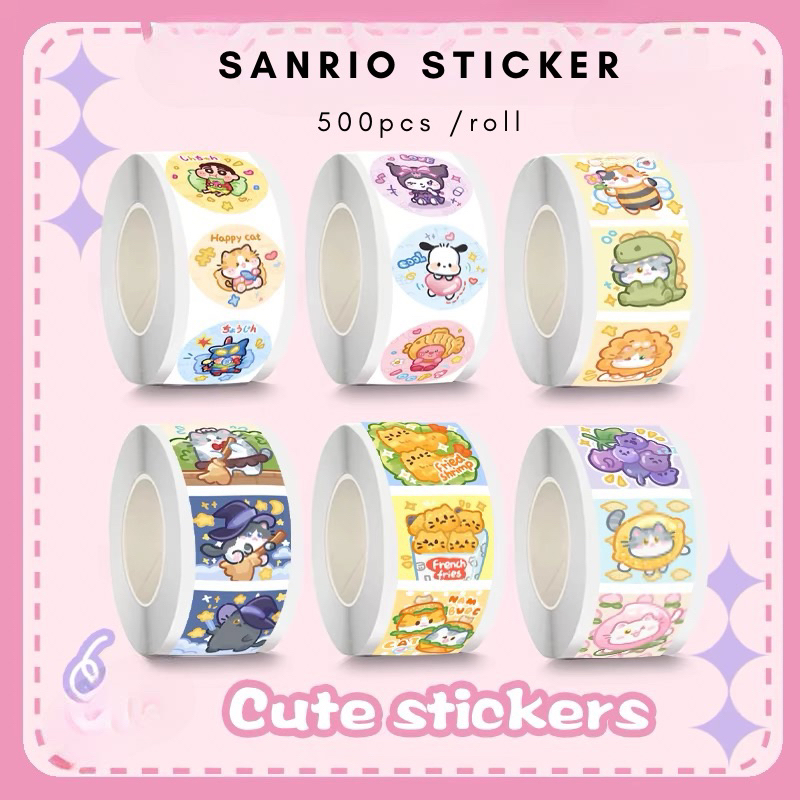 Jual Kikidoo Cute Sticker Karakter Lucu 500/Roll RT204 | Shopee Indonesia