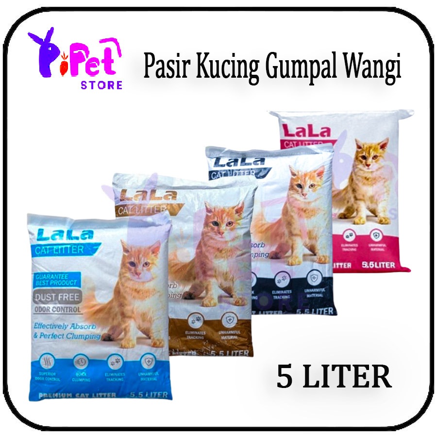 Jual PASIR LALA 5.5 Liter Pasir Kucing Gunpal Wangi | Shopee Indonesia