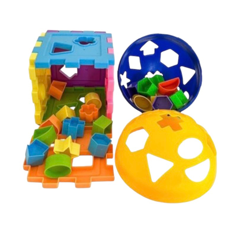 Jual Mainan Anak BALL PUZZLE Sorting Bentuk / Puzzle Bola/ Puzzle Kubus ...