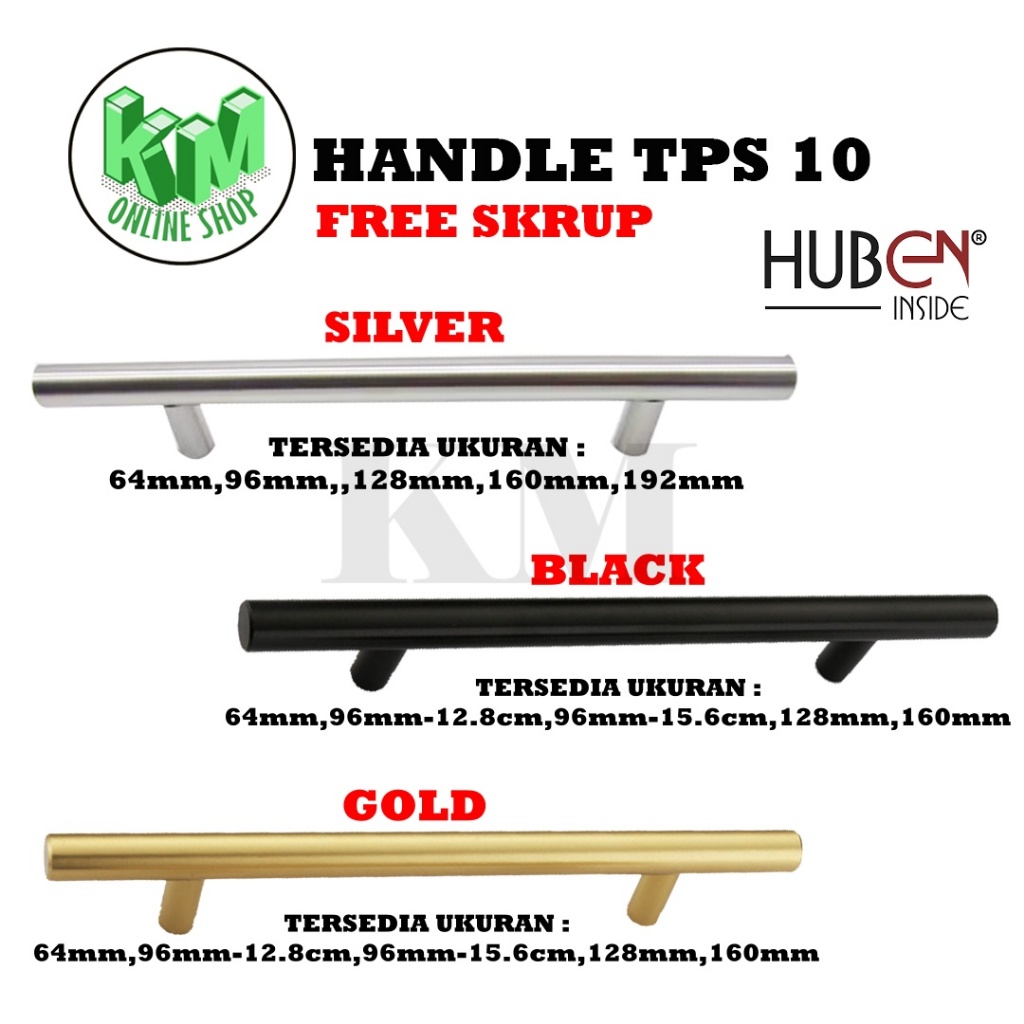 Jual Handle Lemari / Laci TPS 10 (Kecil) TPS Solid Stainless Hairline ...