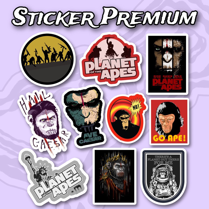 Jual Sticker Planet Of The Apes Pack isi 10 Pcs Waterproof | Shopee ...