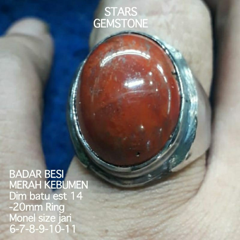Jual BATU CINCIN BADAR BESI MERAH KEBUMEN NATURAL ALAM 100% | Shopee ...