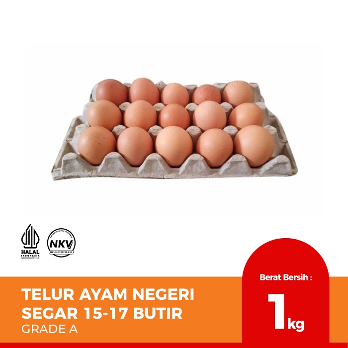 Jual Telur Ayam Negeri Segar Grade A 1 Kg (15 - 17 Butir) | Shopee ...