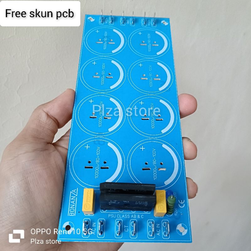 Jual Pcb Psu isi 8 elko class AB bahan pertinak lengkap komponen Kit ...