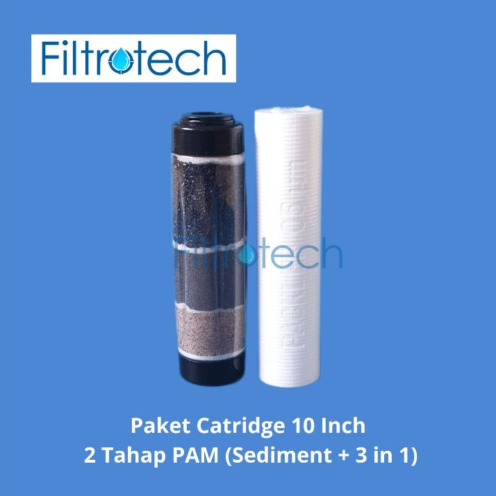 Jual Paket Cartridge Filter Air Ledeng PAM - Sedimen + 3in1 | Shopee ...