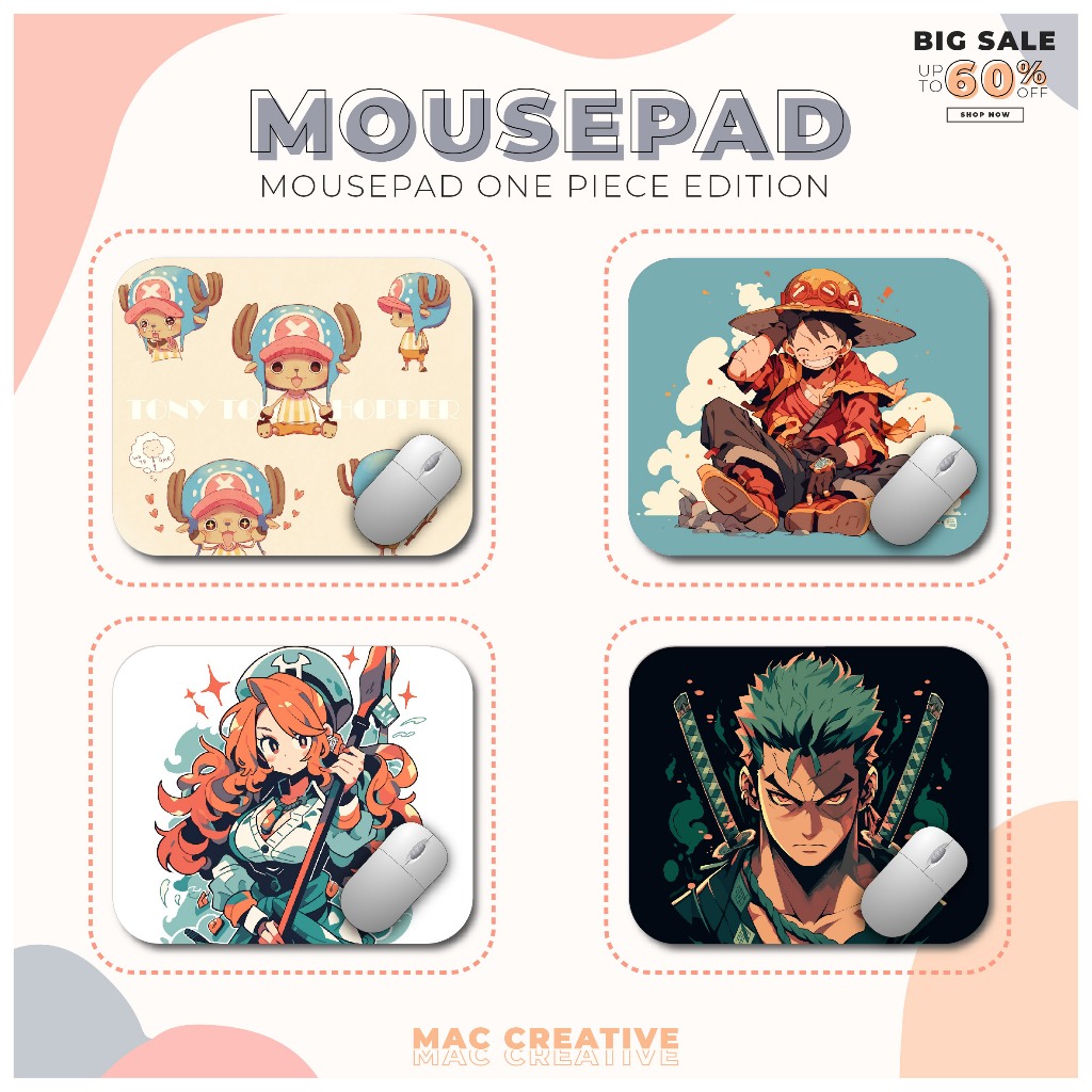 Jual [ MAC ] MOUSEPAD ONE PIECE - ALAS MOUSE ONE PIECE - MOUSEPAD ...