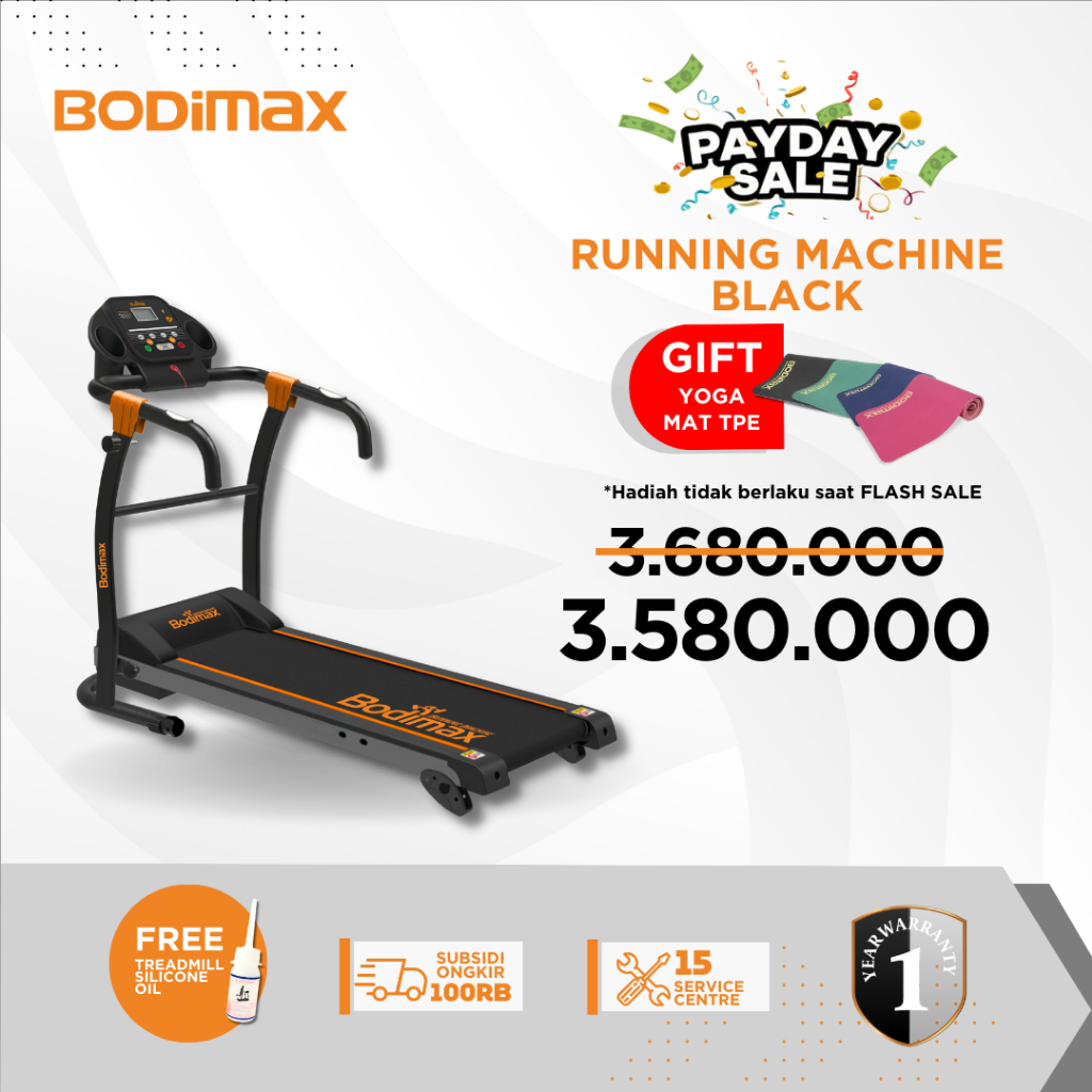 Jual BODIMAX NEW RUNNING MACHINE - Treadmill Elektrik Original | Shopee ...