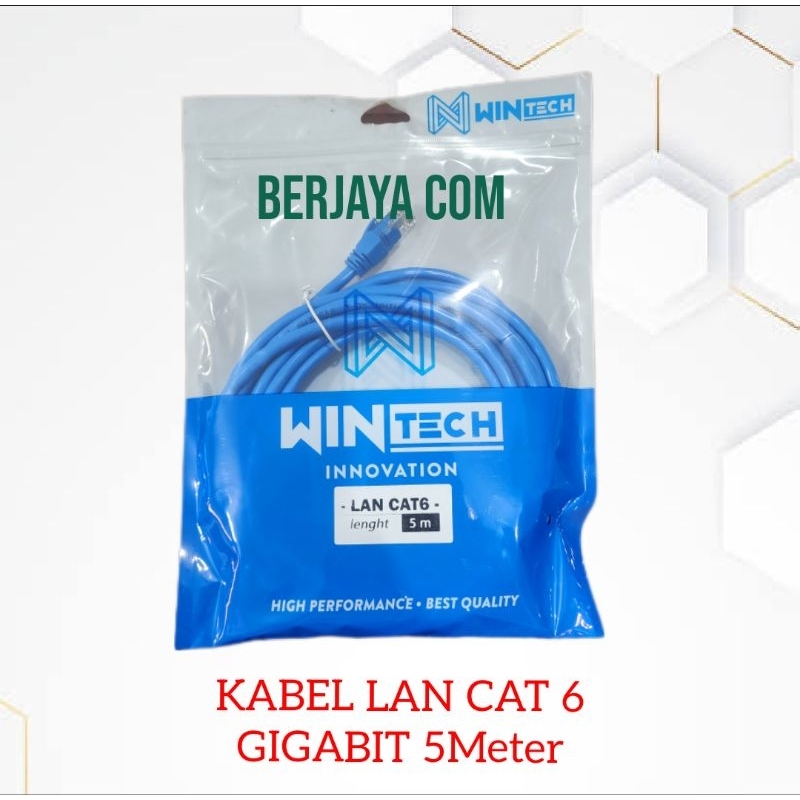 Jual KABEL LAN CAT 6 UTP GIGABIT 5M (5 Meter) | Shopee Indonesia