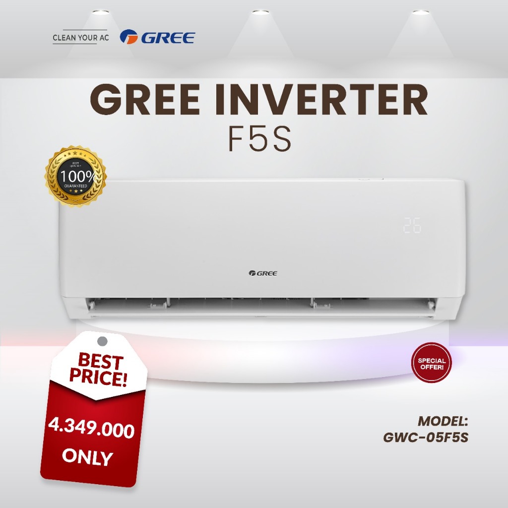 Jual GREE INVERTER 0.5 PK 1/2 PK F5S | GWC-05F5S | Shopee Indonesia