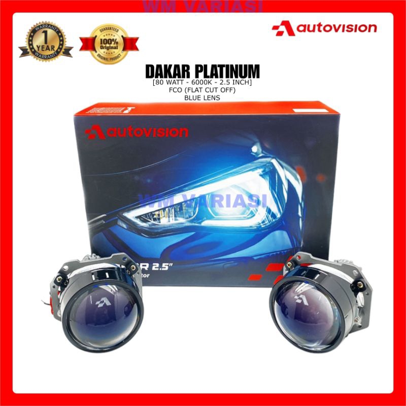 Jual BiLED 2.5 Inch Dakar Platinum Blue Lens 80W LED Headlamp 2,5 Inch ...