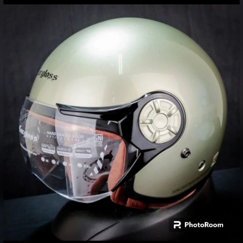 Jual Helm Cargloss Hijab YRH Half Face AVORIO NAIDE / KREM | Shopee ...
