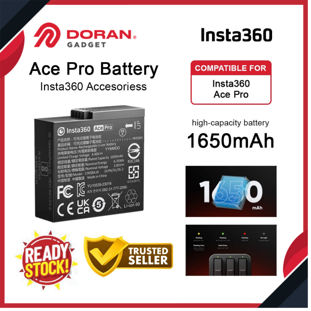 Jual Insta 360 ACC Ace - Ace Pro - Ace Pro 2 Rechargeable Battery 1650 ...
