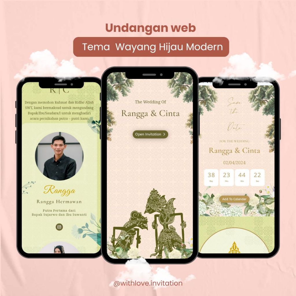 Jual Undangan Online Web Digital Pernikahan Unik Tema Wayang Etnik ...