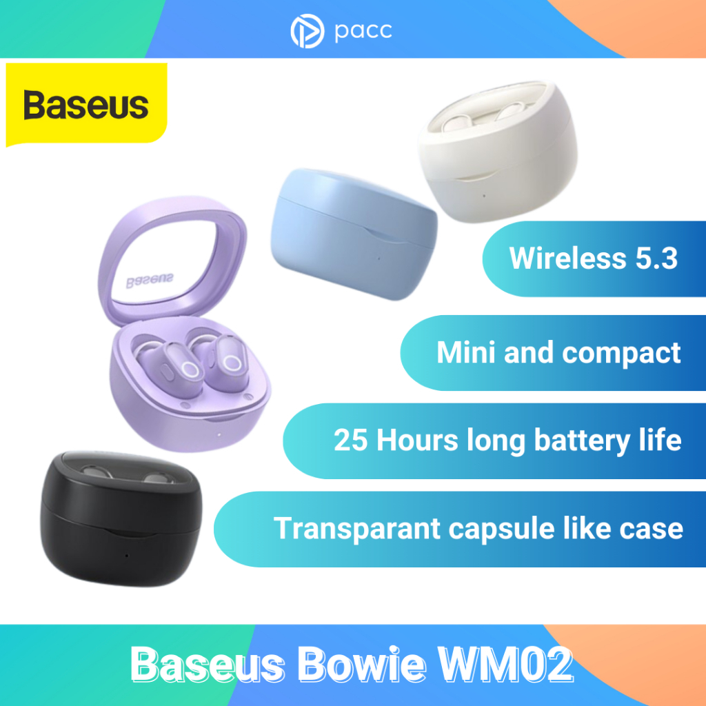 Jual Headset bluetooth WM02 baseus wm02 tws wm02 baseus wm02 | Shopee ...