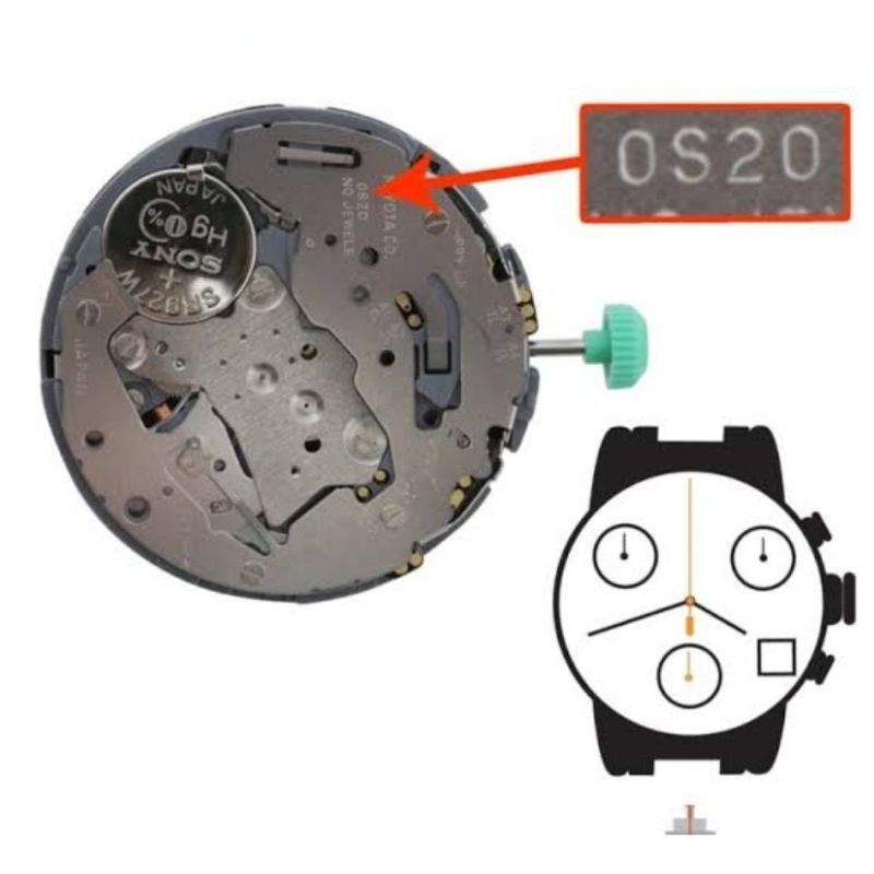 Jual MESIN JAM TANGAN CHRONO MIYOTA OS 20 | Shopee Indonesia