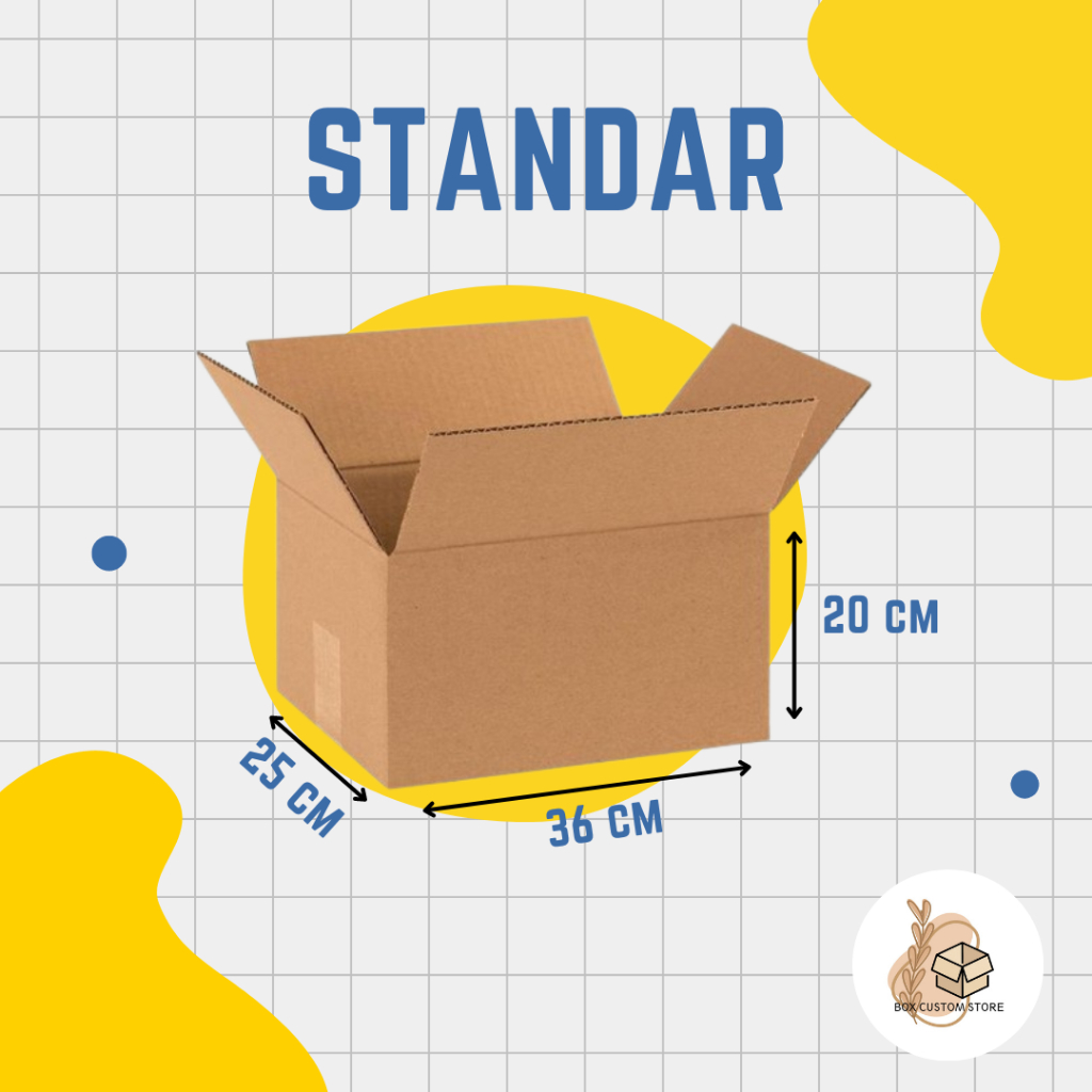 Jual Kardus / Box Packing Standar Polos Produk Ukuran 36cm x 25cm x ...
