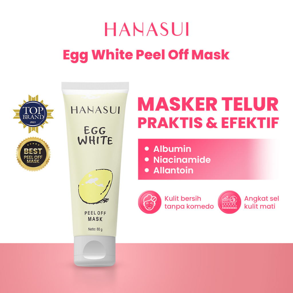 Jual Hanasui Egg White Peel Off Mask Masker Wajah Peel Off//Perawatan ...