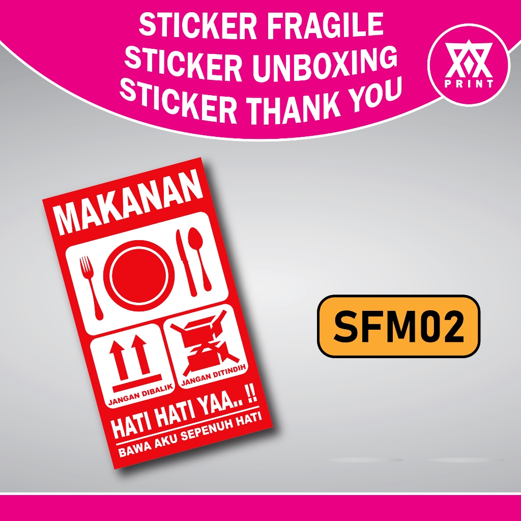 Jual STICKER FRAGILE / STIKER FRAGILE MAKANAN / STIKER PECAH BELAH ...