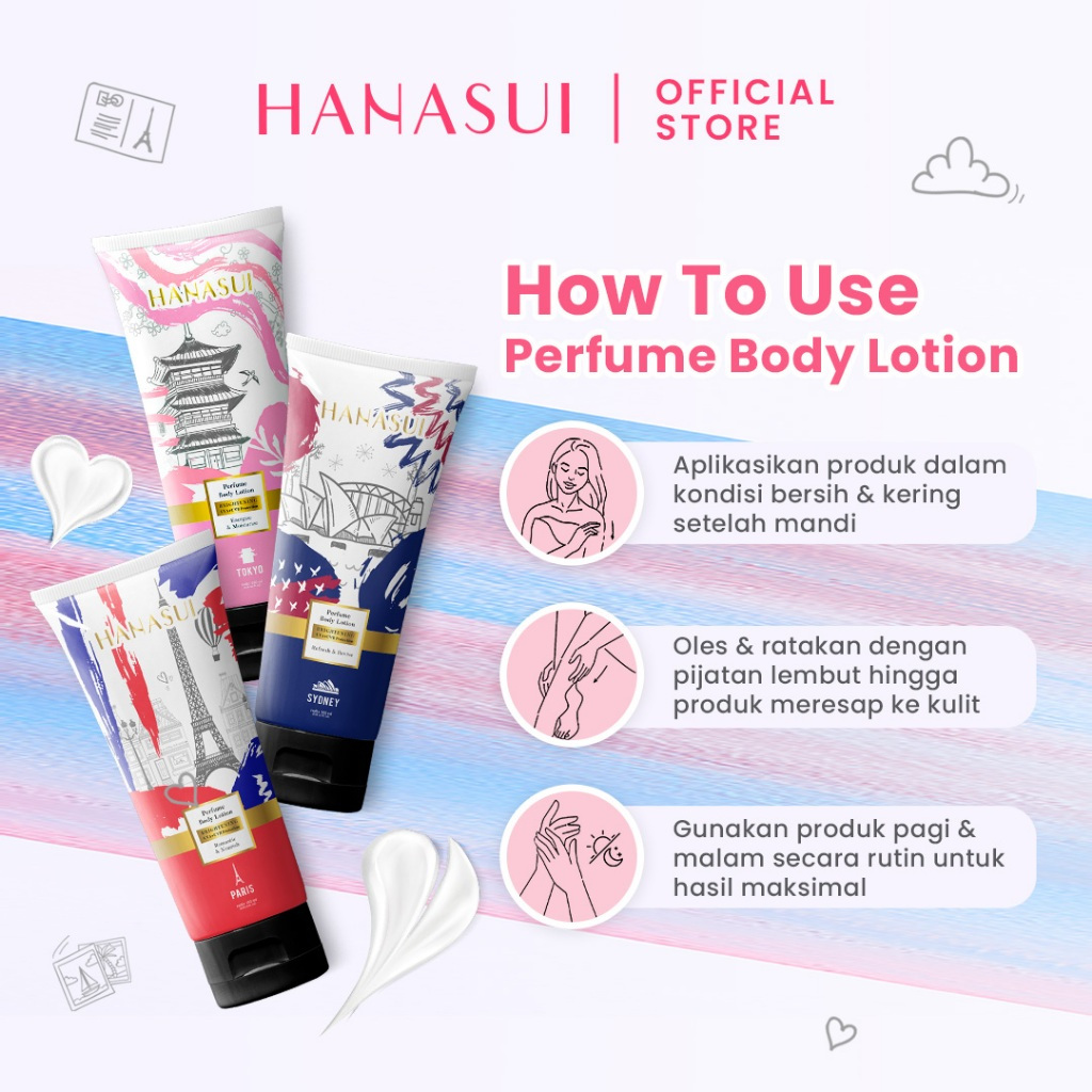 Jual HANASUI PERFUME BODY LOTION 180ML //ORIGINAL | Shopee Indonesia