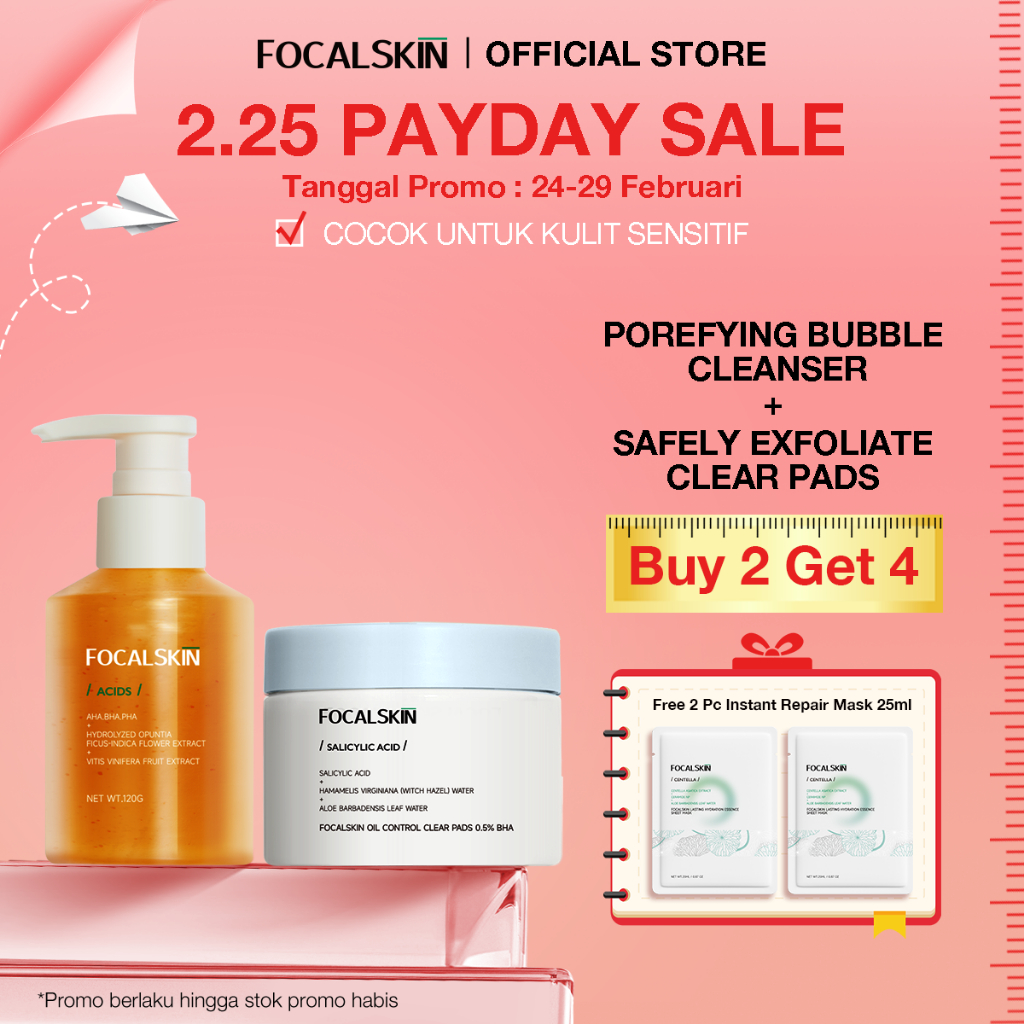 Jual Focalskin Paket Combo Safely Exfoliate Clearpads + Porefying ...