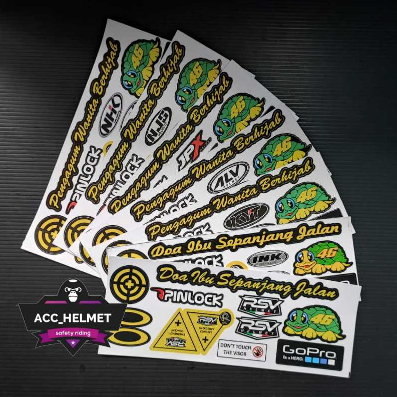 Jual Sticker / Stiker Visor Helm LENGKAP BERBAGAI MERK | Shopee Indonesia