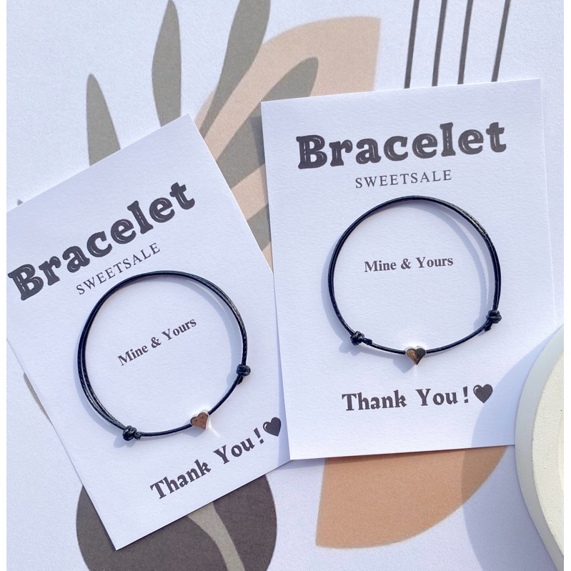 Jual GELANG MINE AND YOURS LOVE / GELANG COUPLE LOVE SILVER MINIMALIS ...