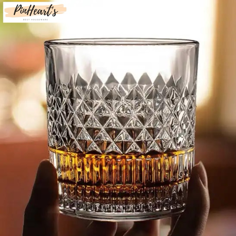 Jual GELAS WHISKEY CRYSTAL OLD FASHIONED ONE TWO CUPS ROCK GLASS 280ML - YJ10 | GELAS KACA ...