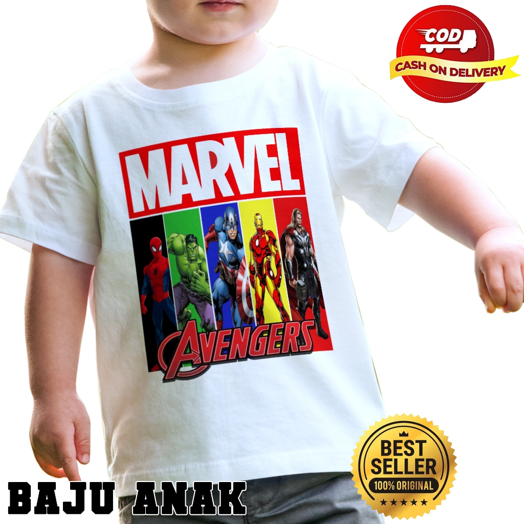 Jual BAJU KAOS ANAK Marvel USIA 1-12TAHUN BAJU ANAK UNISEX PAKAIAN ANAK ... Jual BAJU KAOS ANAK Marvel USIA 1-12TAHUN BAJU ANAK UNISEX PAKAIAN ANAK ...