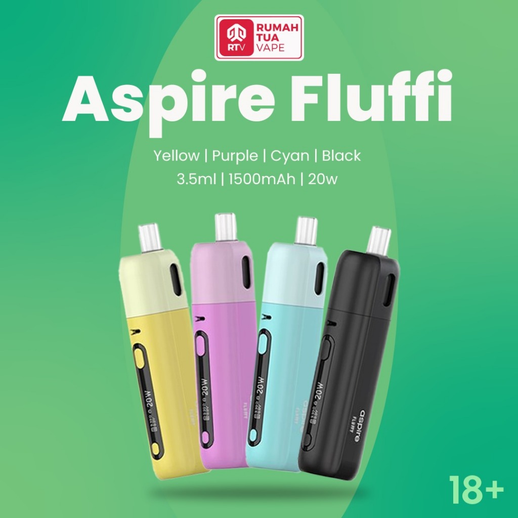 Jual ASPIRE FLUFFI POD KIT 1500MAH 20W 3.5ML | Shopee Indonesia