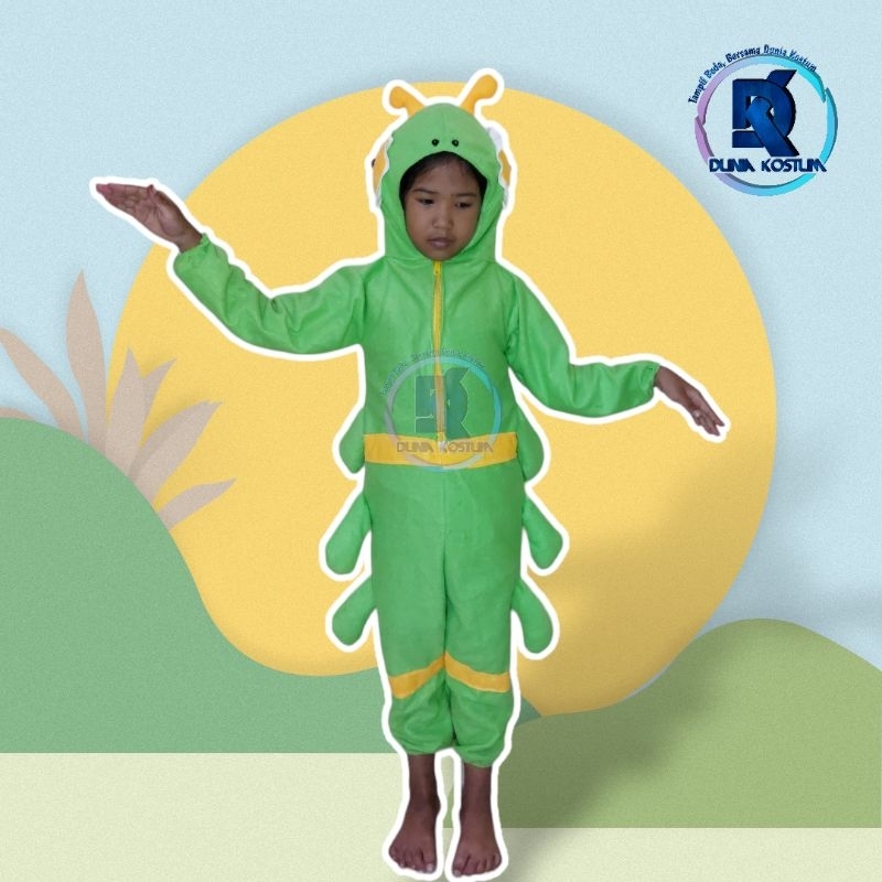 Jual BAJU KOSTUM ONESIE BINATANG ULAT/KOSTUM ANAK DAN KOSTUM DEWASA ...