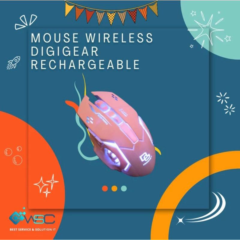 Jual DIGIGEAR TORTUGA RECHARGEABLE WIRELESS MOUSE | Shopee Indonesia