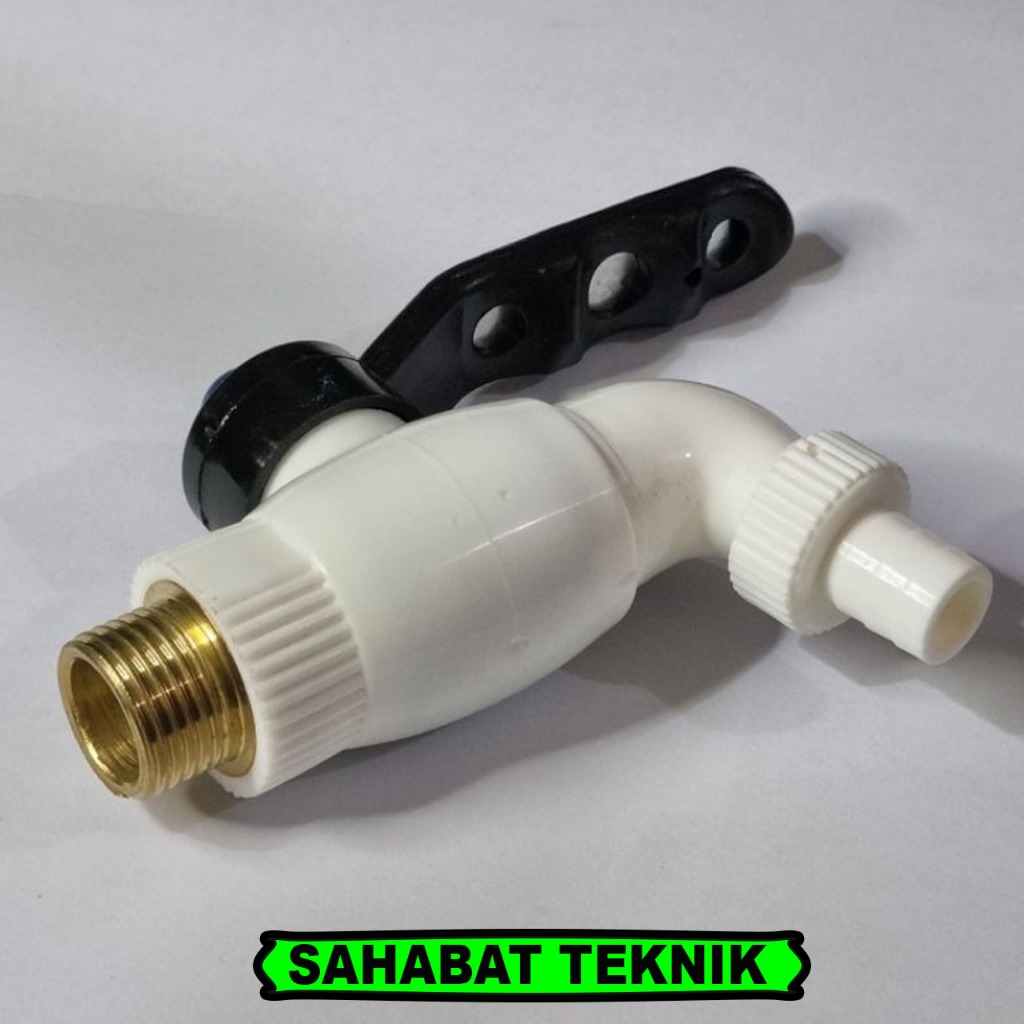 Jual Kran Air Jumbo Plastik Drat Kuningan 1/2" inch ERBOZ / Kran mesin ...