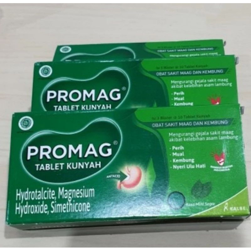 Jual PROMAG TABLET OBAT SAKIT MAAG DAN KEMBUNG 1 BOK @ 3 BLISTER ...