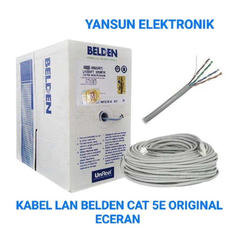 Jual Kabel Lan Belden Cat 5e UTP Meteran/ kabel Belden cat 5e eceran ...