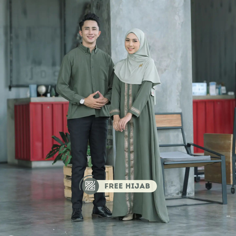 Jual Dress Couple Spesial Lebaran Exclusive Gamis Couple Lebaran Syari ...