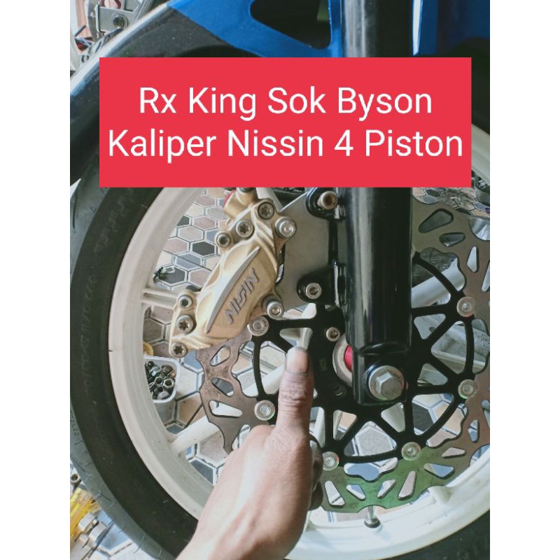 Jual Bracket kaliper RX King Sok pakai byson Kaliper Nissin 4 piston ...
