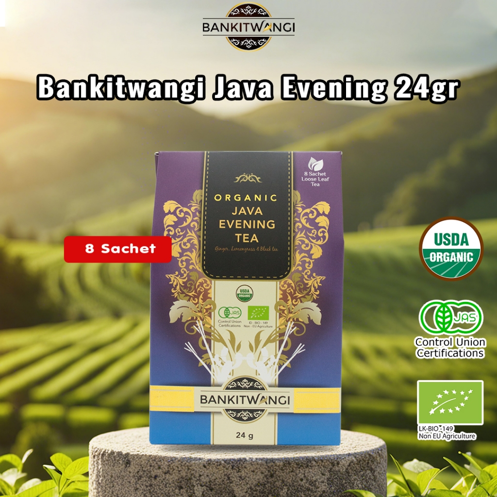 Jual Bankitwangi Organic Java Evening Tea 24gr - Teh Hitam, Jahe & Serai Organik | Shopee Indonesia