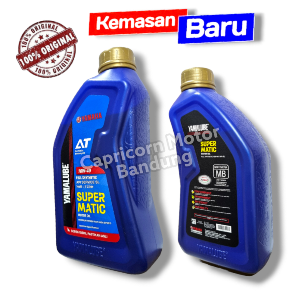 Jual YAMALUBE SUPER MATIC FULL SYNTHETIC SAE 10W 40 API SL JASO MB Oli Mesin Motor Matic 1L ...